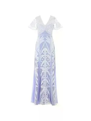 TEMPERLEY LONDON Giselle Embroidered Gown - Blue