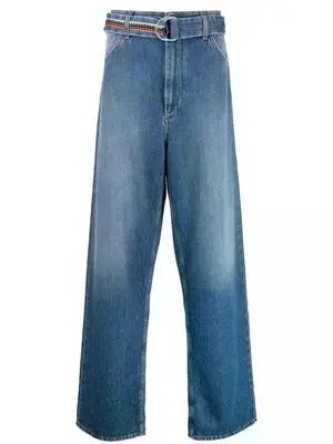 COUNTY OF MILAN Belted Wide-leg Jeans