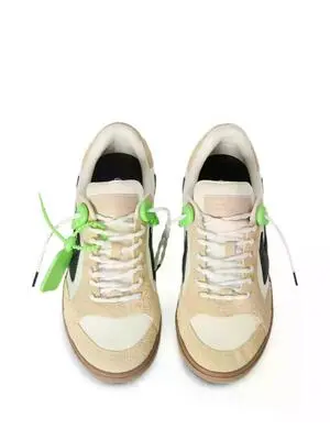 Off-White End Of Play Patch Suede-panelled Sneakers - Neutrals