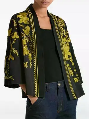 TEMPERLEY LONDON Thisbe Floral-embroidered Cape