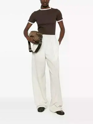 Prada Ribbed-knit Ringer T-shirt