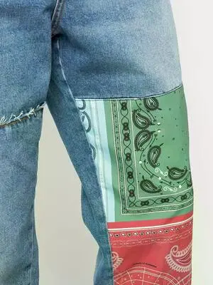 COUNTY OF MILAN Patchwork Bandana Jeans