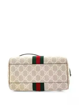 Gucci Ophidia Convertible Boston Bag Gg Coated Canvas Mini Satchel - Neutrals