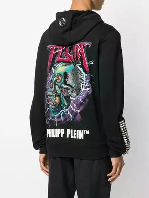 Philipp Plein Embroidered Logo Patch Hoodie