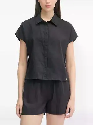 GAUDI Button-up Short-sleeve Shirt - Black