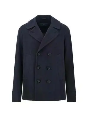 Paul & Shark Double-breasted Pea Coat - Blue