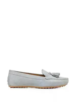 Geox Kalistena Tassel-detail Suede Loafers - Grey