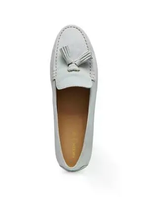 Geox Kalistena Tassel Detail Suede Loafers - Grey