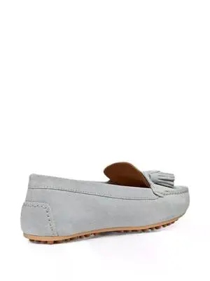 Geox Kalistena Tassel Detail Suede Loafers - Grey