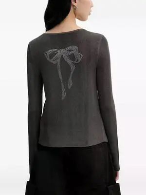 Miss Sixty Lace-up Bow Motif Cardigan