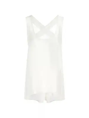 SKIIM Ruby Crossover-strap Top - White