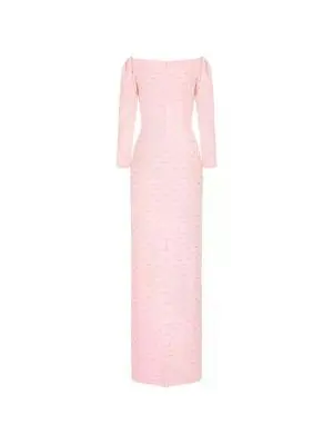 V:PM ATELIER Birgitte Crystal-embellished Ruched Maxi Dress