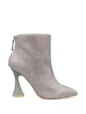 KAT MACONIE Crystal-embellished Ankle Boots - Silver
