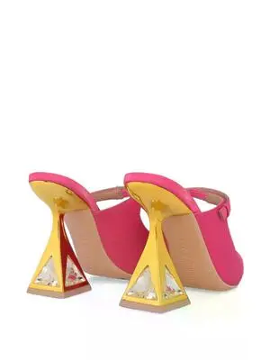 KAT MACONIE Crystal-embellished Pointed-toe Mules