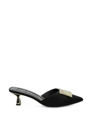 KAT MACONIE Rosemin Logo-plaque Pointed-toe Mules - Black