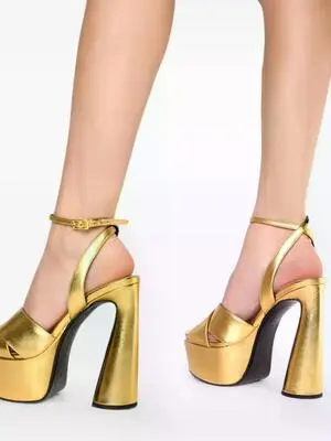KAT MACONIE Metallic-effect Platform Sandals