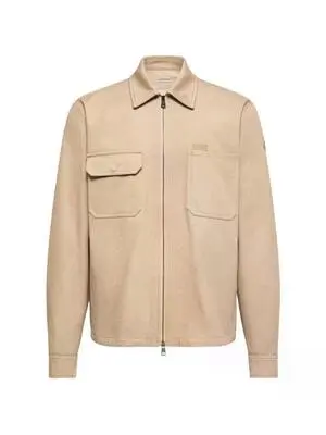 Moncler Zip-up Chest-pocket Shirt Jacket - Neutrals