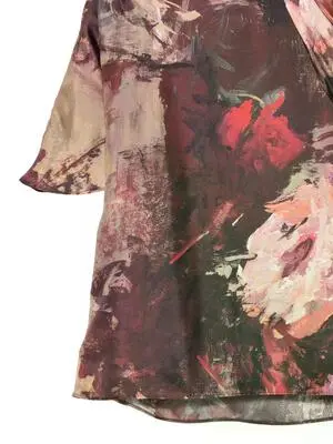 Antonio Marras Floral-print Draped Blouse