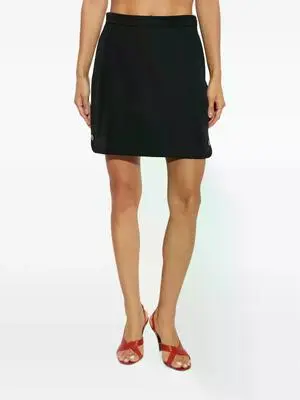 Versace Medusa-button Wool Mini Skirt