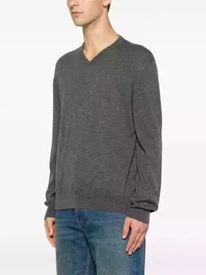THE ROW Mapple V-neck Cashmere Sweater - Grey
