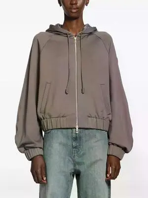 Moncler Zip-up Fleece Hoodie - Grey