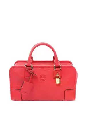 Loewe 2000-2026 Leather Amazona 28 Handbag - Red