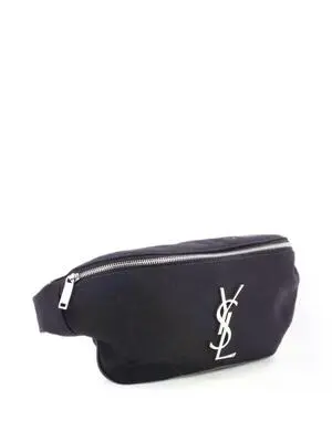 Saint Laurent Classic Monogram Canvas Belt Bag - Black