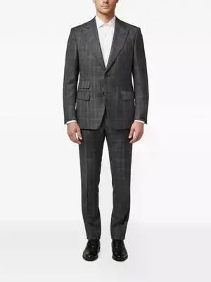 TOM FORD Plaid Peak-lapel Suit - Grey