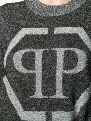 Philipp Plein Logo Lurex Jumper