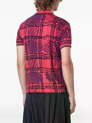 VIVIENNE WESTWOOD Abstract-patterned Short-sleeved Polo Shirt