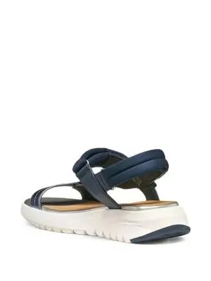 Geox Flextride S Metallic-finish Touch-strap Sandals