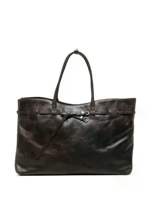 MARGESHERWOOD Buckle-detail Leather Shoulder Bag - Brown