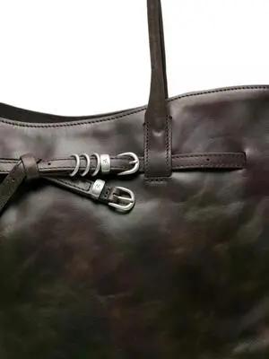 MARGESHERWOOD Buckle-detail Leather Shoulder Bag