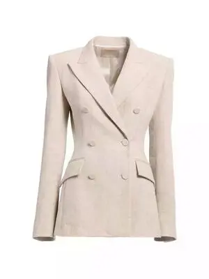 Elie Saab Double-breasted Peak-lapel Blazer - Neutrals