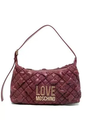 Moschino Quilted Logo-plaque Shoulder Bag