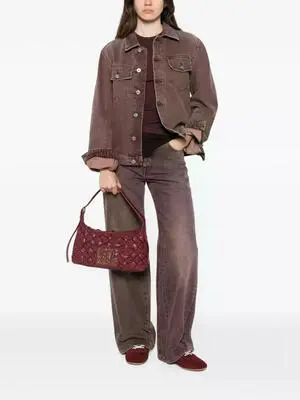 Moschino Quilted Logo-plaque Shoulder Bag