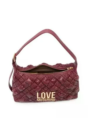 Moschino Quilted Logo-plaque Shoulder Bag