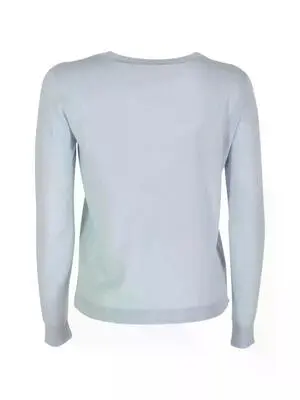 CROWN OF EDINBURG Logo Print Cashmere Sweater