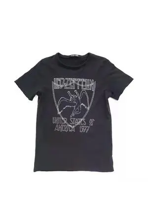 HTC LOS ANGELES Zeppelin Lux Studded Graphic-print T-shirt