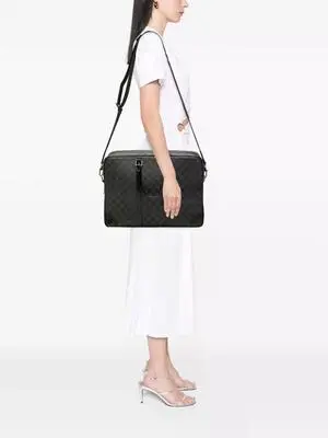 LOUIS VUITTON 2010 Damier Graphite Porte Documents Voyage Pm Business Bag