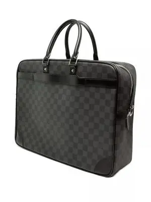 LOUIS VUITTON 2010 Damier Graphite Porte Documents Voyage Pm Business Bag