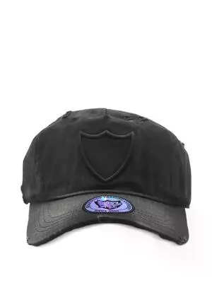 HTC LOS ANGELES Logo Distressed Baseball Cap - Black