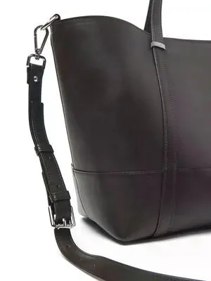 Peserico Calf Leather Tote Bag With Logo Deboss