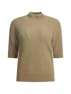 Brunello Cucinelli Ribbed Short-sleeve Sweater