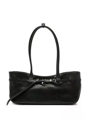 MARGESHERWOOD Buckle-detail Leather Shoulder Bag - Black