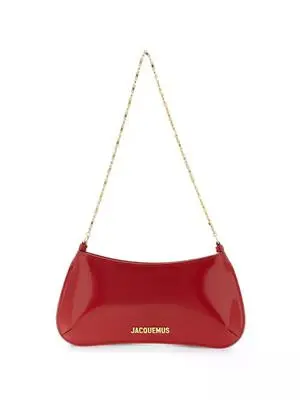 Jacquemus Small Bisou Chaine Leather Shoulder Bag - Red