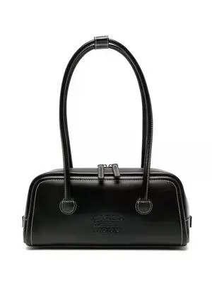 MARGESHERWOOD Contrast-stitch Logo-embossed Tote Bag - Black
