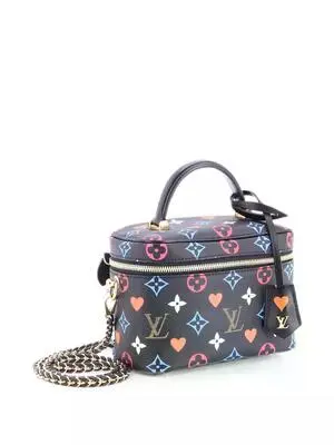 LOUIS VUITTON Vanity Handbag Limited Edition Game On Multicolor Monogram Pm Satchel - Black
