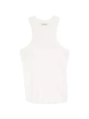 Liviana Conti Ribbed-knit Racerback Top - White