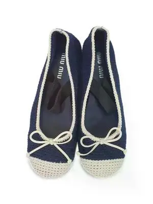 Miu Miu Crochet Cap-toe Ballet Flats